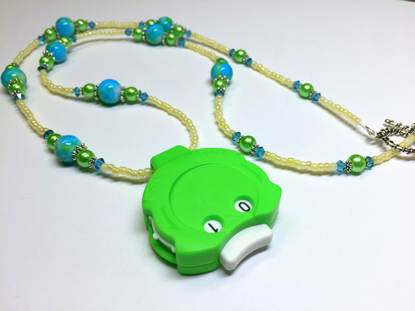 Blue Green Beaded Row Counter Jewelry for Knitting or Crochet – Jill's ...