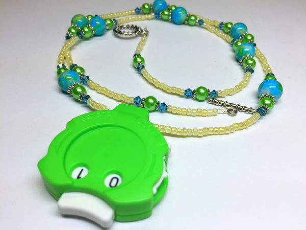Blue Green Beaded Row Counter Jewelry for Knitting or Crochet – Jill's ...