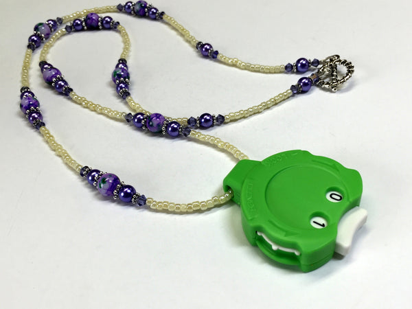 Purple Beaded Row Counting Necklace for Knitting or Crochet – Jill's ...