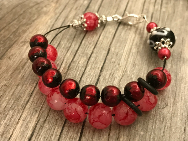 Really Red Abacus Counting Bracelet- Gift for Knitters- Row Counter ...