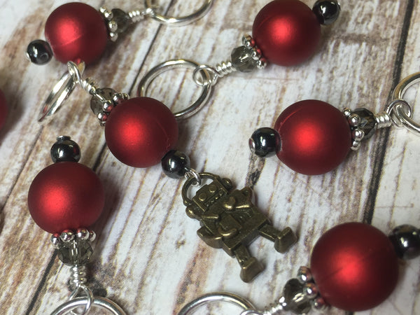 Robot Stitch Marker Set Snag Free – Jill's Beaded Knit Bits