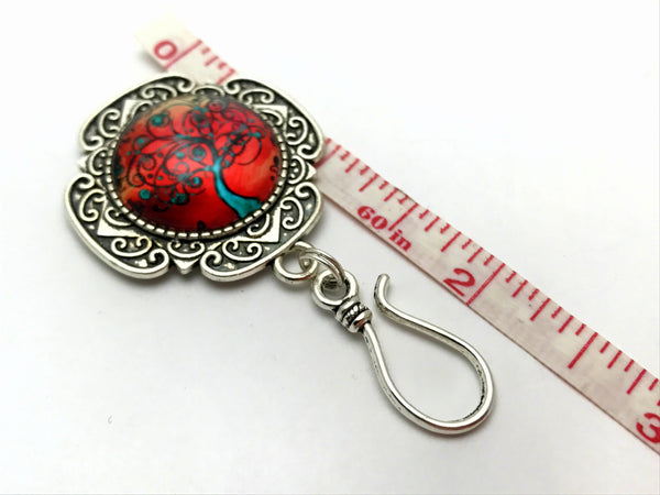 MAGNETIC Teal Tree Portuguese Knitting Pin- ID Badge Holder – Jill's ...