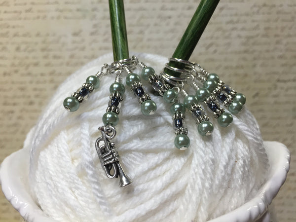 Trumpet Stitch Marker Set For Music Lovers – Jill's Beaded Knit Bits