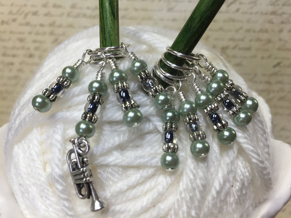 Trumpet Stitch Marker Set For Music Lovers – Jill's Beaded Knit Bits