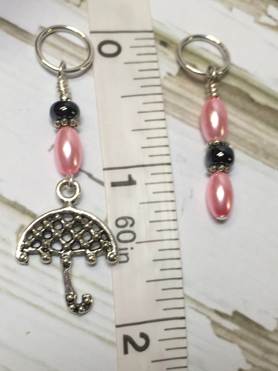 Pink Pearl Parasol Stitch Marker Set – Jill's Beaded Knit Bits
